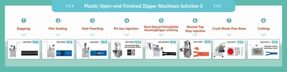 How to Make Plastic Open-end Finished Zipper with Pin Box (Solution 2)